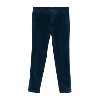 PT01 Pt01, Homme, Pantalons, Bleu, Taille: M Pantalon de ville en velours c&ocirc;tel&eacute;