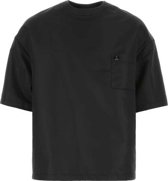 Valentino Garavani Homme, Tops, Noir, Taille: S Nylon Oversize Shirt