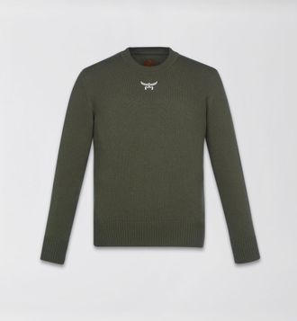 MCM Pullover aus Wolle und recyceltem Kaschmir in Laurel BEECH WOOL