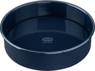 Dr. Oetker Backform Ø 28 cm Back-Liebe Emaille mit Hebeboden - Runde Kuchenform mit schnitt- & kratzfestem Emaille-Boden - 28er Kuchenbackform mit hohem Rand für