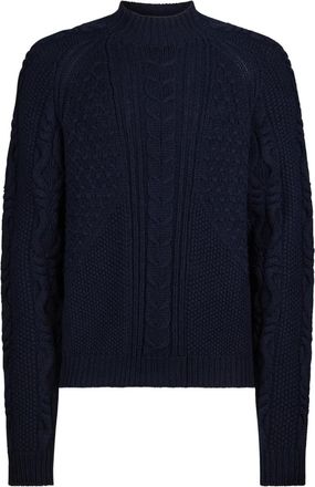 Dondup pull en maille torsadé - Bleu