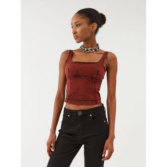 Patrizia Pepe Patrizia Pepe Top 8C0615/D047-R805 Dunkelrot Slim Fit