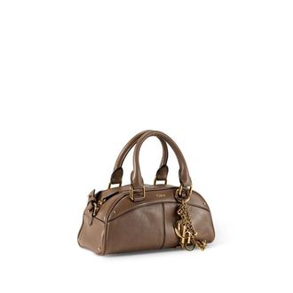 Chlo&eacute; Petit sac bowling en cuir de veau