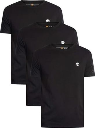 Timberland Homme Lot De 3 T-Shirts Ajust&eacute;s Dustan, Black, XXL