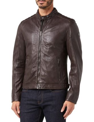 Gipsy Herren Gmbrody Lasv Lederjacke, Dunkelbraun, XL