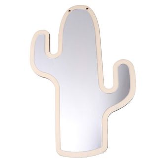 FOMIYES Spiegel für Kinder Kinderzimmer-Wanddekoration Spiegel aus Naturholz wandverkleidung Wand polsterung Wohnkultur Holz Kaktus niedlich Wand aus Acryl