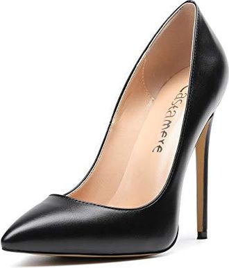 Castamere Escarpins Femme Bout Pointu Haute Talon Aiguille 12CM Noir PU Escarpin EU 43