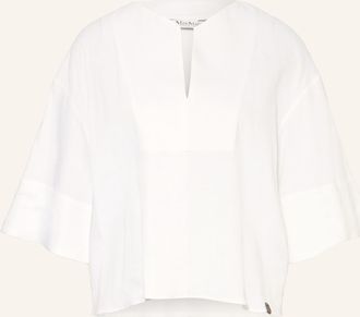 Max Mara Blusenshirt Sospiro Mit Leinen Und 3/4-Arm weiss
