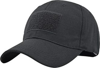 Generic Chapeau de soleil pour femme et homme avec broderie étoile en coton, Noir, Taille unique