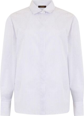 Moorer Femme, Blouses et Chemises, Blanc, Taille: 38 FR Elise Cotton Shirt