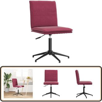 vidaXL Esszimmerstuhl Weinrot Samt - Vidaxl