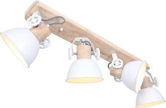 Steinhauer Steinhauer - Mexlite - spot - Gearwood - blanc - métal bois de caoutchouc