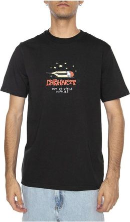 Carhartt Work in Progress Homme, Tops, Noir, Taille: M T-Shirt Col Rond
