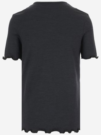 Jil Sander Womens Silk Blend T-Shirt Black T-Shirts & Jerseys