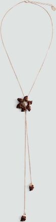 Mango Collier double fleur or - Femme - Taille unique - MANGO