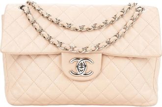 Chanel Crossbody Bags - Chanel Quilted Caviar Leather Palladium Jumbo Sing - Gr. unisize - in Bunt - f&uuml;r Damen