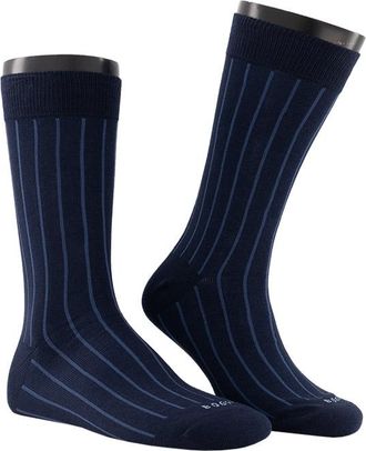 Boggi Milano Herren Socken blau Baumwolle Gestreift