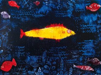 1art1 Paul Klee Poster Der Goldene Fisch, 1925 Kunstdruck Bild 80x60 cm