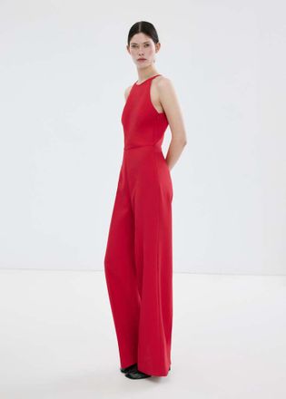 Mango R&uuml;ckenfreier Neckholder-Jumpsuit rot - Damen - XS - MANGO