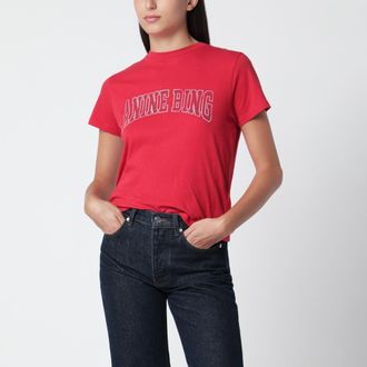 Anine Bing Shelley rotes Baumwoll-T-Shirt