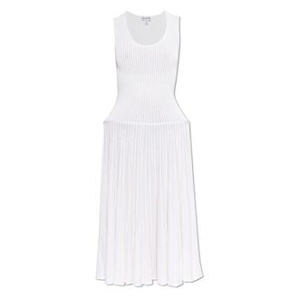Alaia Femme, Robes, Blanc, Taille: 38 FR Robe Midi Pliss&eacute;e