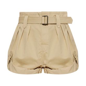 Kenzo Baumwollshorts mit G&uuml;rtel - - Shorts - Damen - Beige - S
