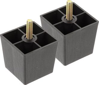 OSALADI 6 St&uuml;ck M&ouml;belf&uuml;&szlig;e aus Metall mit M8 Gewinde 8cm Hohe Trapez M&ouml;belbeinverl&auml;ngerung mit Kunststoffgleitern f&uuml;r Sofa Schrank und Stuhl Bodenschonend und 