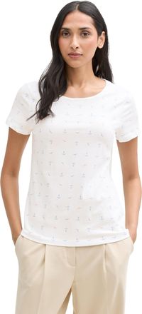 Tom Tailor Plussize Plus Size - Langarmshirt mit Streifenmuster, Offwhite Navy Regular Stripe, 46