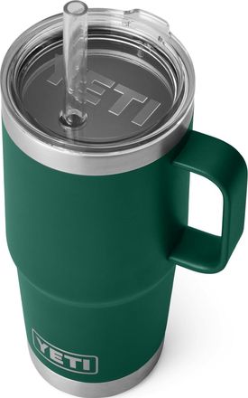 Yeti Rambler Trinkbecher Mit Trinkhalmdeckel, Black Forest Green, 25 oz (739 ml)