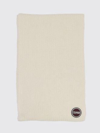 Colmar Gerippter Schal aus Schurwollmischung mit aufgesetztem Logo-Patch