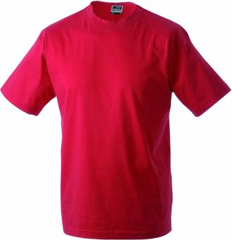 James & Nicholson Herren Kurzarm T-Shirt Round - T - Heavy ÜG, Gr. XXXXX-Large, Rot