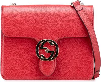 Gucci Hobo Bags - Small Dollar Calfskin Interlocking G Crossbody - Gr. unisize - in Rot - für Damen
