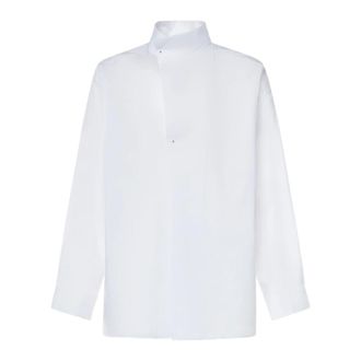 Hed Mayner Chemise &agrave; manches longues et col montant - Homme - Chemises - Blanc - Taille: L