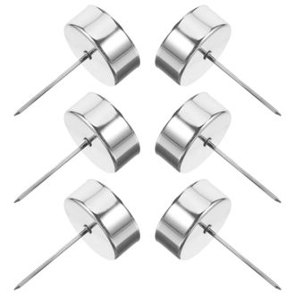 Hemobllo 6 St&uuml;ck Metall Kerzenhalter mit Dorn Weihnachtskerzenbecher 4,2cm Silberner Kerzenst&auml;nder f&uuml;r Tischdeko und Weihnachtsbaum