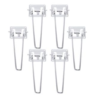 Hemobllo Ciieeo Klappbare Metall Tischbeine Haarnadel Design 6 St&uuml;ck Silberfarbene Austauschbare M&ouml;belbeine f&uuml;r Schreibtisch Couchtisch und Beistelltisch Platz