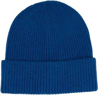 styleBREAKER Bonnet Unisexe en Tricot Fin avec Revers, Bonnet dhiver Chaud en Tricot uni, Motif en côtes 04024154, Couleur:Bleu Royal