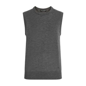 Dolce & Gabbana Graues Top f&uuml;r Frauen - - Knitwear - Damen - Grau - M