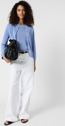 Gerard Darel Gilet en lin m&eacute;lang&eacute; - LORYS - Bleu ciel