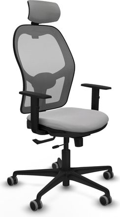 Piqueras y Crespo Ergonomischer Stuhl mit 1D-Armen, h&ouml;henverstellbare Lendenwirbelst&uuml;tze und h&ouml;henverstellbares Kopfteil, Neigung und Neigung, ausgestattet mit Syncro/T