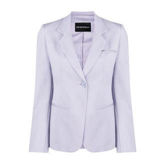 Emporio Armani Einreihiger Blazer - - Jackets - Damen - Lila - 2XS
