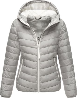 Marikoo Damen Winterjacke (S-3XL) - Steppjacke, Integrierter Beutel mit Schlaufe, Kapuze (nicht abnehmbar), Warme Jacke Frauen - B994 (XXL, Grau)