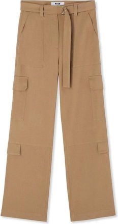 Msgm Msgm, Femme, Pantalons, Beige, Taille: 38 FR Straight Pantalons