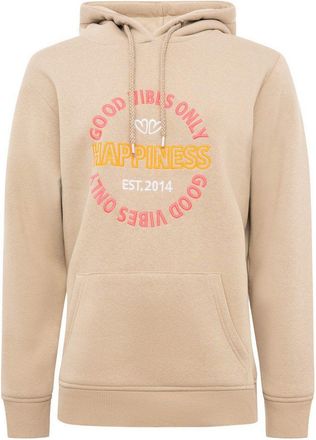 Zwillingsherz Hoodie Good Vibes gestickter Schriftzug, Kapuze, Langarm, K&auml;ngurutasche, Kordelzug