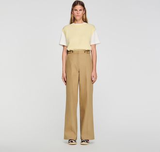 Sandro Pantalon de tailleur en coton