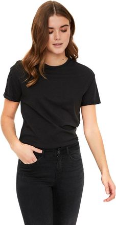 Noisy May Noisy May Damen 27010978 T-Shirt, Schwarz Black, 34 (Herstellergröße: XS)