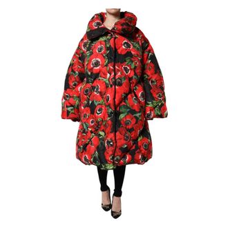 Dolce & Gabbana Veste matelass&eacute;e zipp&eacute;e &agrave; fleurs - Femme - Manteaux - Multicolore - Taille: 44 FR