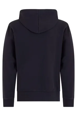 HUGO BOSS Mens Black Cotton Hoodie Jumpers Sweater