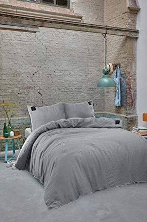 Blckout Ohio Bettbezüge Hellblau, Leinen, 200 x 200/220 cm