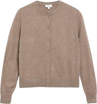 s.Oliver Strickjacke Rundhals mit Viskose