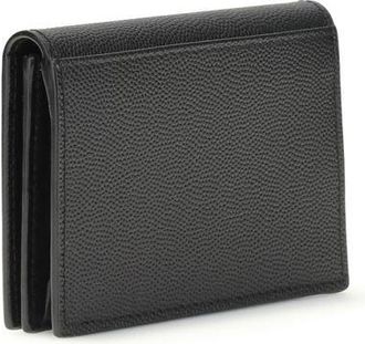 Saint Laurent Grain de Poudre Calf Leather Card Case - Black